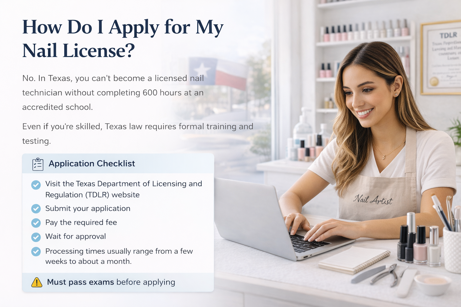 Nails License in Texas: 600 Hour Rule & Requirements (2026)